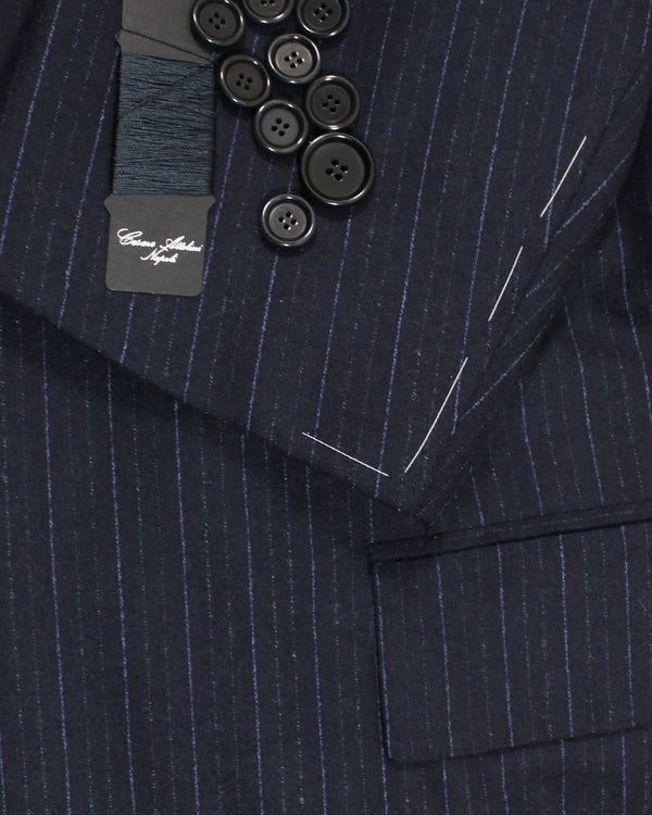 Cesare Attolini Suit Midnight Blue Stripes EU 54/ US 44 - Tie Deals