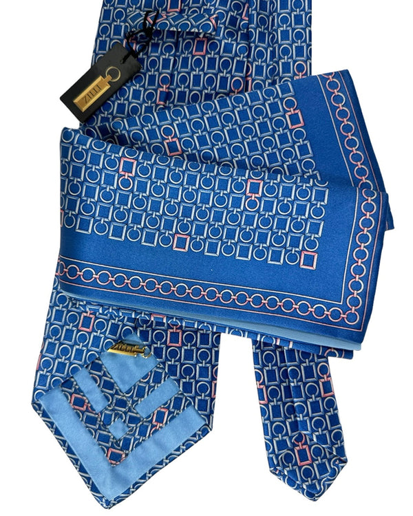 Zilli Silk Tie & Pocket Square Set Zilli Online Outlet Store - Tie Deals