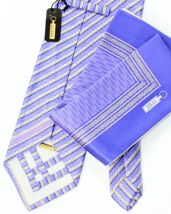 Zilli Silk Tie & Pocket Square Set Zilli Online Outlet Store - Tie Deals